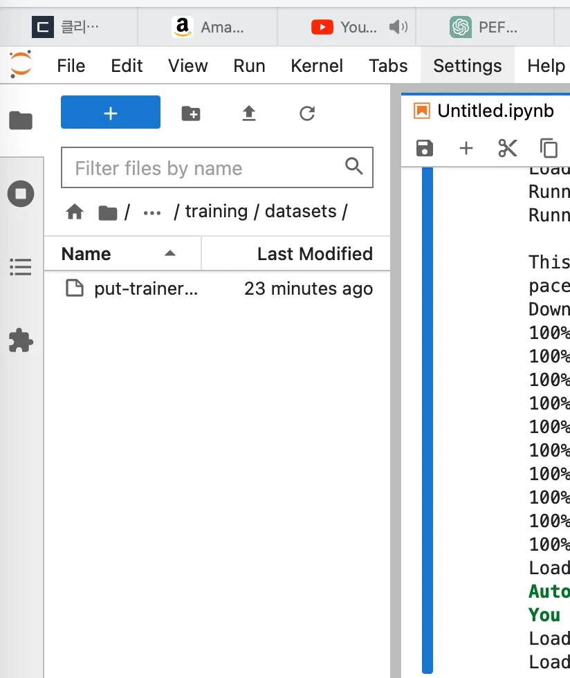 누구나 따라하는 런팟 우바부가 Raw text file 학습한 LoRa 만들기 - Ai 언어모델 로컬 채널