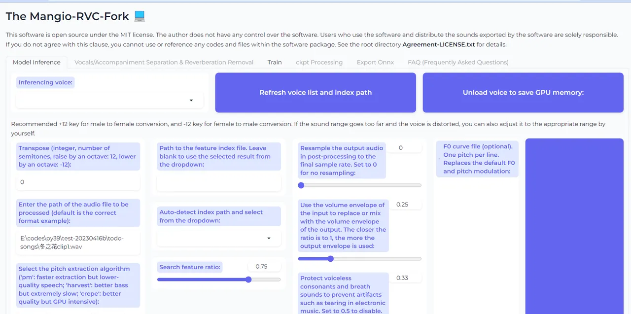 RVC mangio 코랩 간단 사용법 - AI 음성 채널